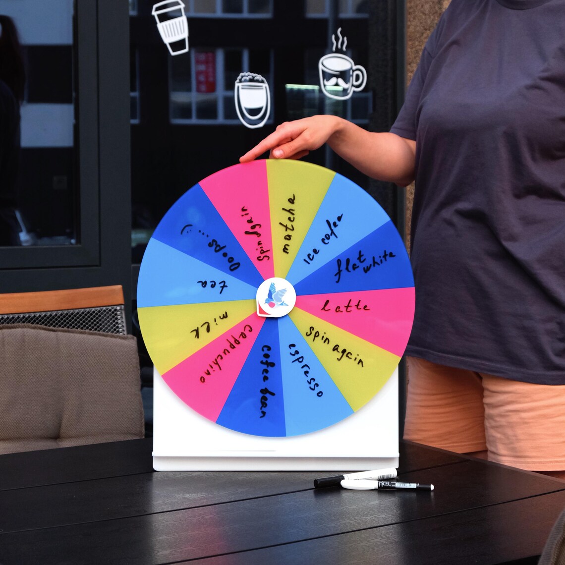 Custom Spin Wheel Game, Business Prize Game Wheel for Guests Customers ...