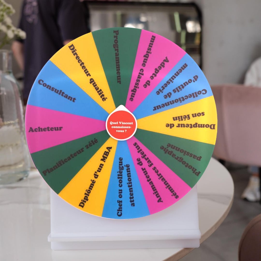 Custom Spin Wheel Game, Business Prize Game Wheel for Guests Customers ...