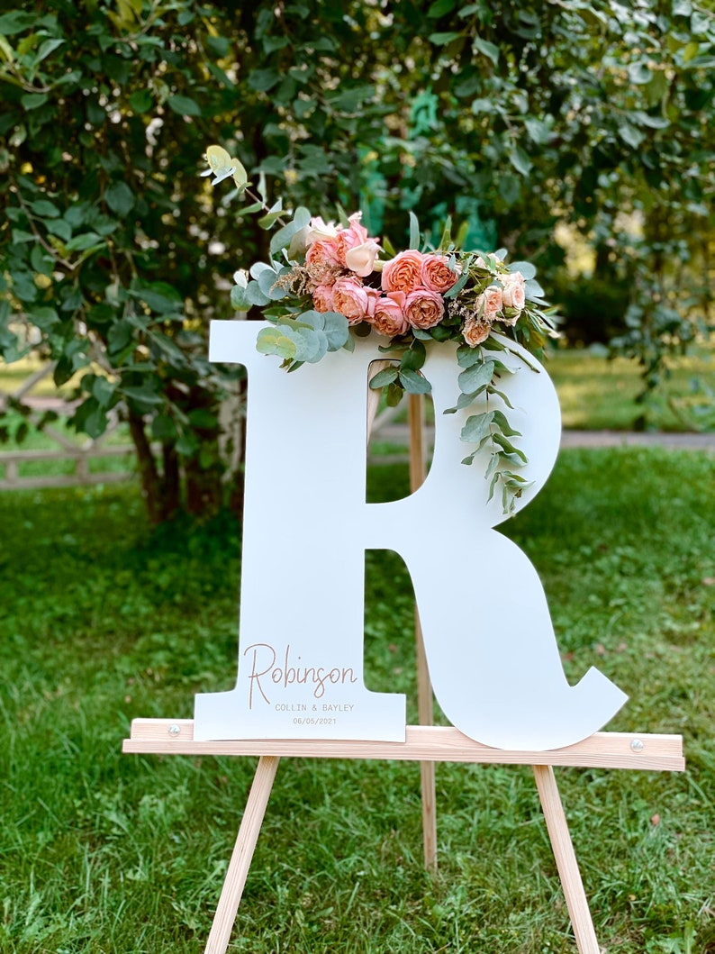Custom Wood Sign Rustic Letter Sign White Wedding Guest - Etsy