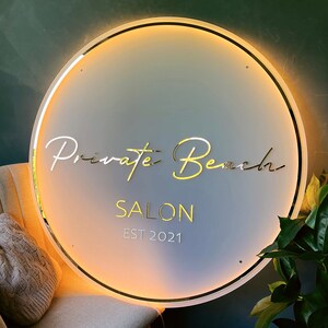 Acrylic Neon Logo Sign Business 3D LED Logo Personalized - Etsy