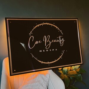 Custom Business Sign, Led Salon Logo Sign, Neon Business Logo ...