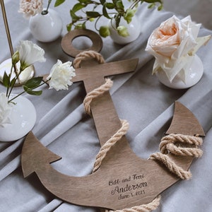 Anchor Wedding Guest Book Nautical Wedding Sign Navy Wedding - Etsy