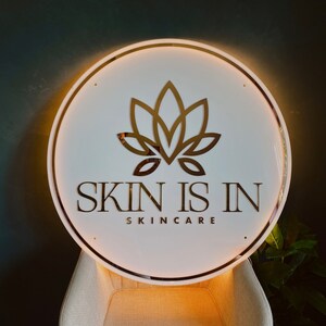 Led Light Sign for Business Custom Salon Logo Business Sign Backlit ...