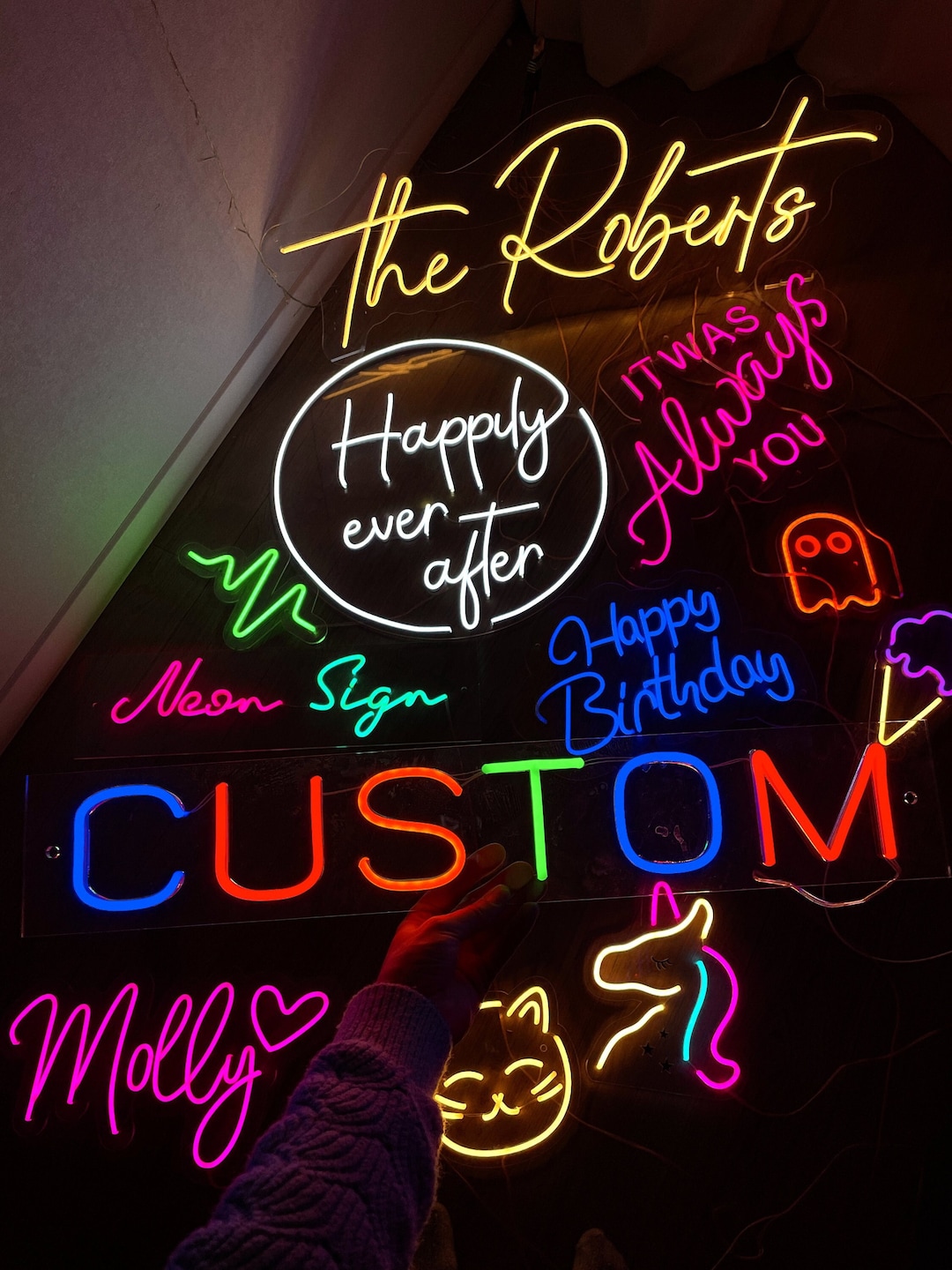 Custom Business Neon Sign Wedding Party Decor, Unique Personalized Gift ...