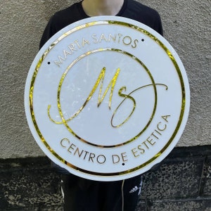 Round Acrylic Logo Sign, Custom Signage for Business, Round Company ...