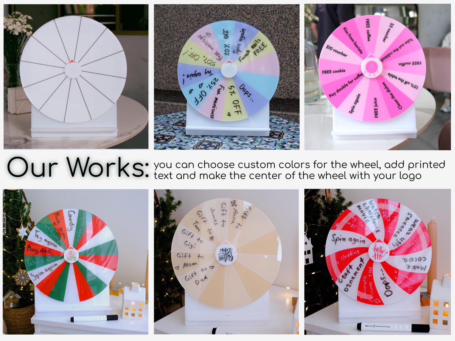 Spin and Win Wheel for Guests, Custom Family Game, Office Party ...