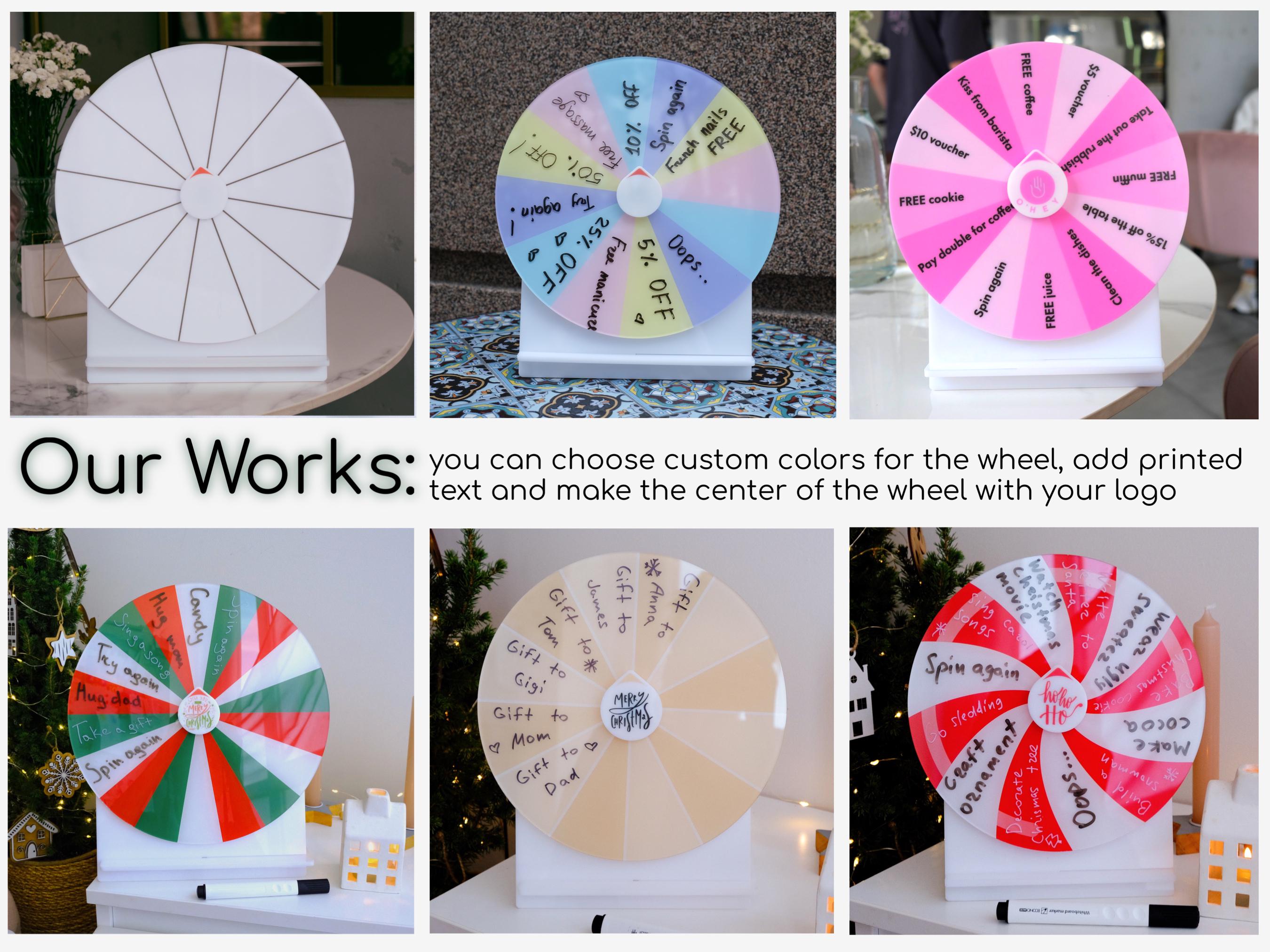 Spin and Win Wheel for Guests, Custom Family Game, Office Party ...