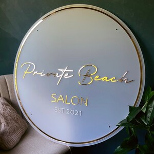 Round Acrylic Logo Sign, Custom Signage for Business, Round Company ...