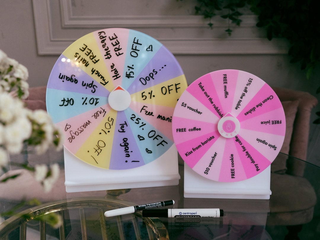 Custom Spin Wheel Game, Prize Business Wheel for Guests Customers ...