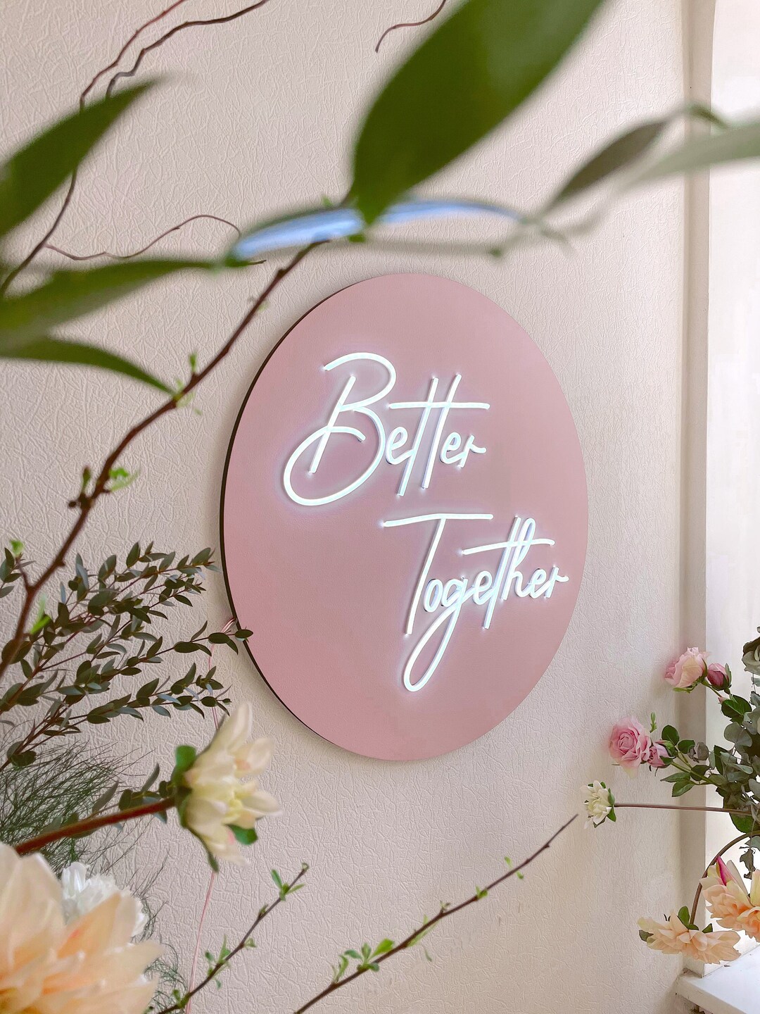 Custom Neon Signs, Better Together Signage, Wedding Party Decor ...