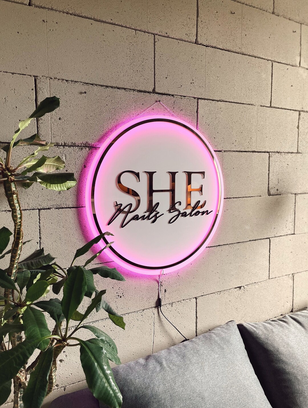 Custom Led Sign Acrylic Sign Office Sign Logo Design Custom - Etsy