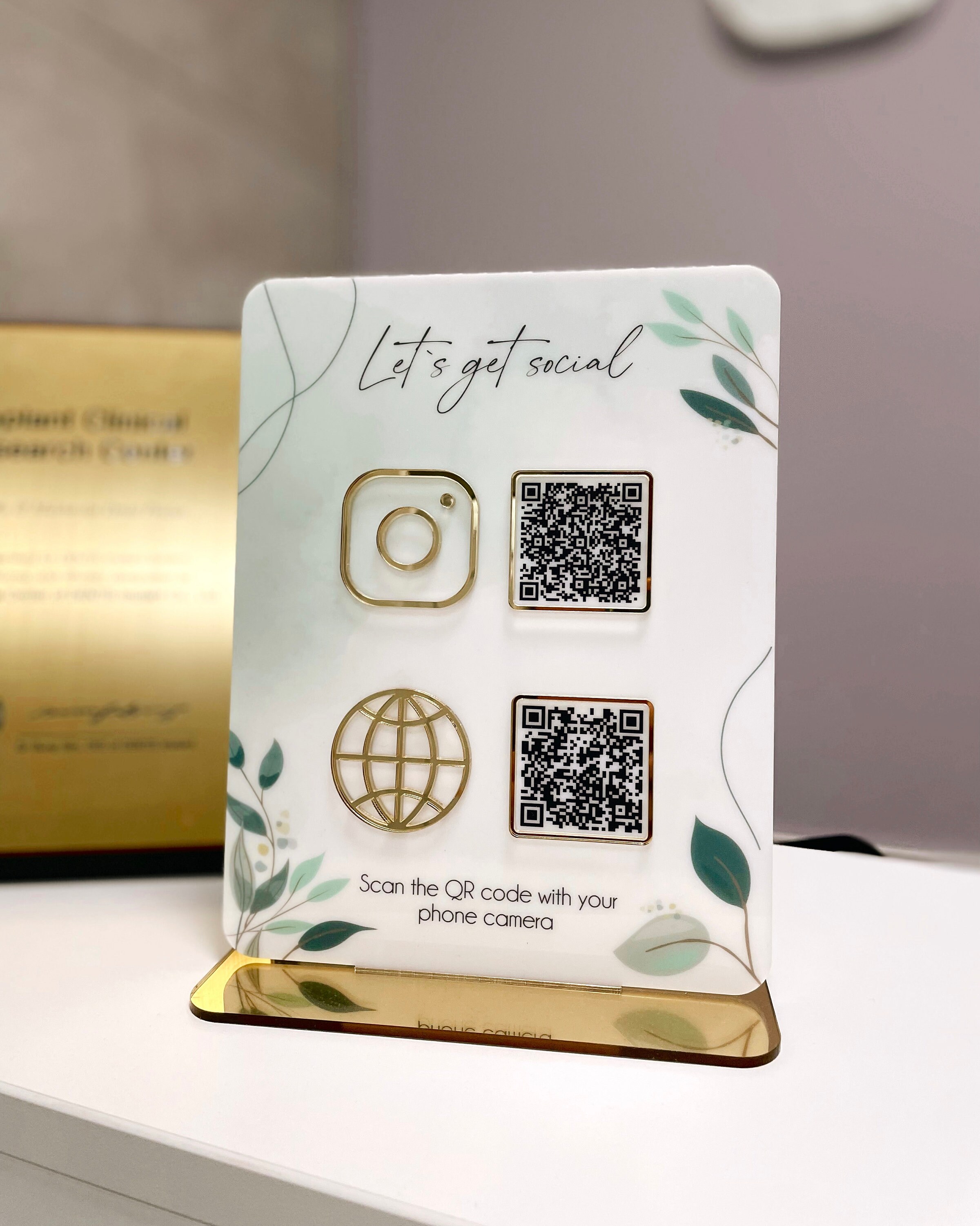 Custom QR Code Sign for Business, Wifi Password QR Code Sign, Social ...