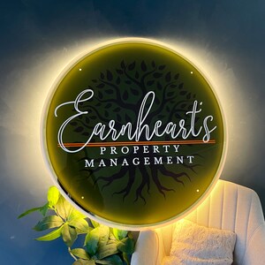 Custom Business Sign, LED Logo Sign, Backlit Company Name, Wall Office ...