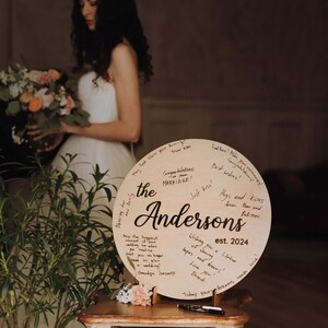Personalized Wedding Guest Book Alternative, Elegant Wedding Sign With ...