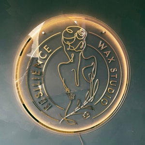 Round Acrylic Logo Sign Custom Signage for Business Round - Etsy