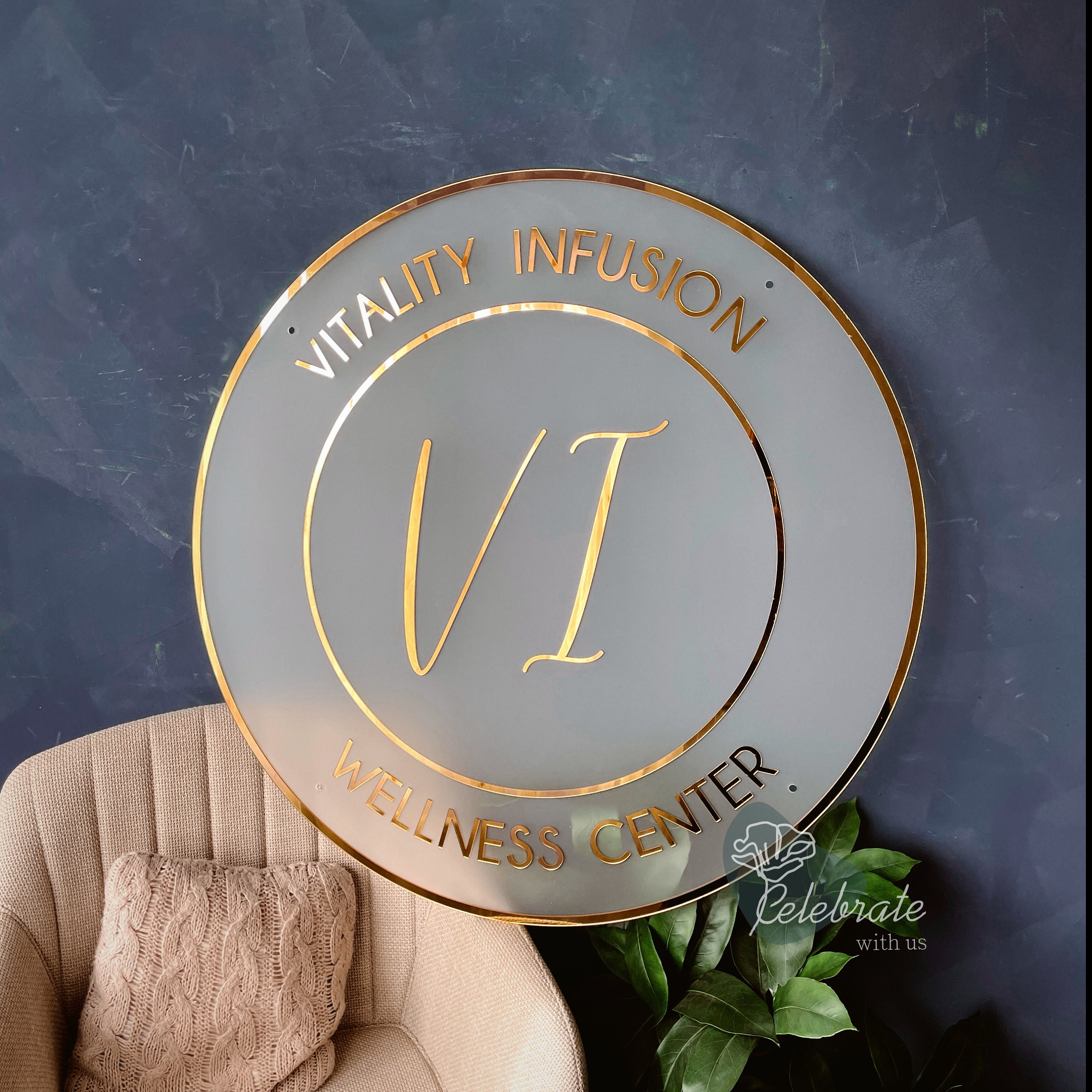 Business Sign & Salon Logo, Custom Acrylic Logo Sign, Signage for ...