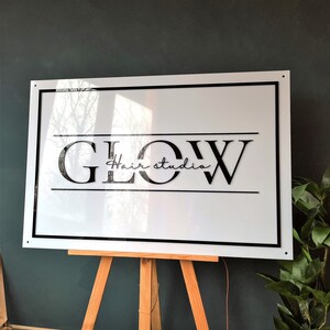 Business Name Sign Custom Business Sign Acrylic Signs - Etsy