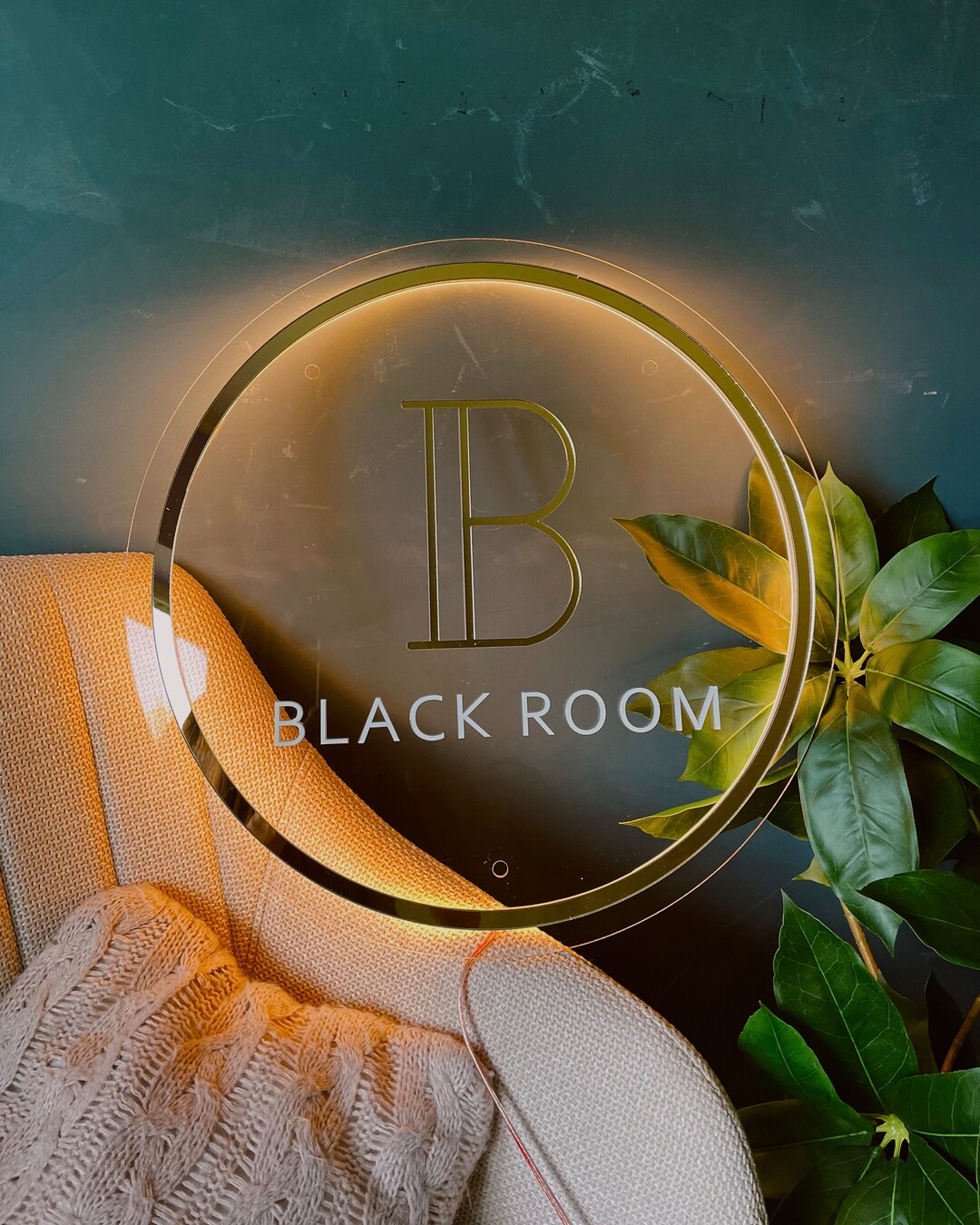 Led Light Sign for Business Custom Salon Logo Business Sign Backlit ...