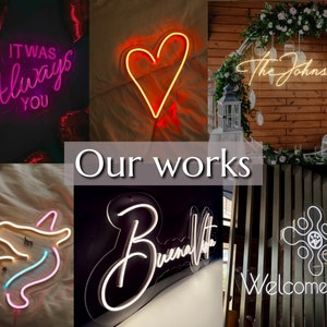 Custom Led Neon Sign Logo & Decor Wedding Name Neon Sign LED Neon Light ...