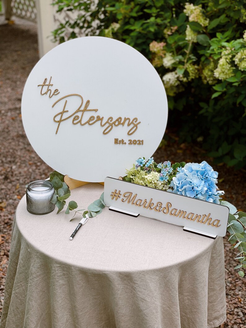 Welcome Reception Sign Personalized Wedding Guest Book | Etsy