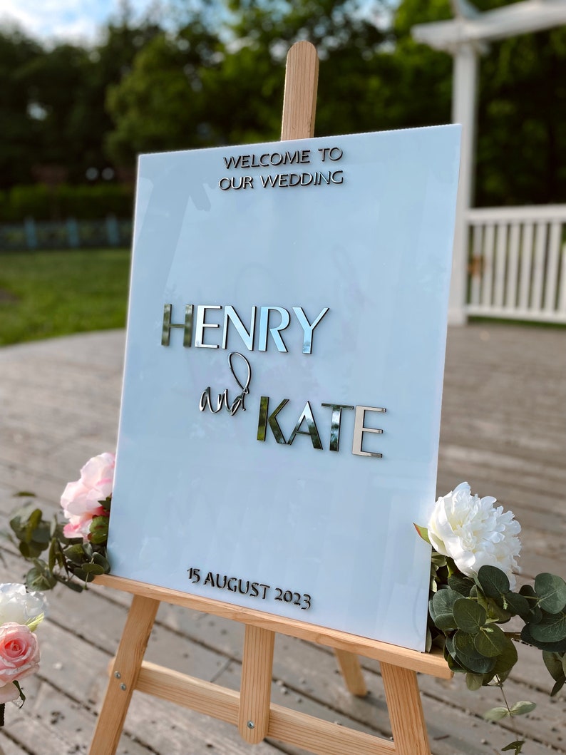 Wedding Acrylic Sign Personalized Acrylic Welcome Sign - Etsy