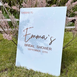 Wedding Acrylic Sign Silver Welcome Sign Minimalist White - Etsy