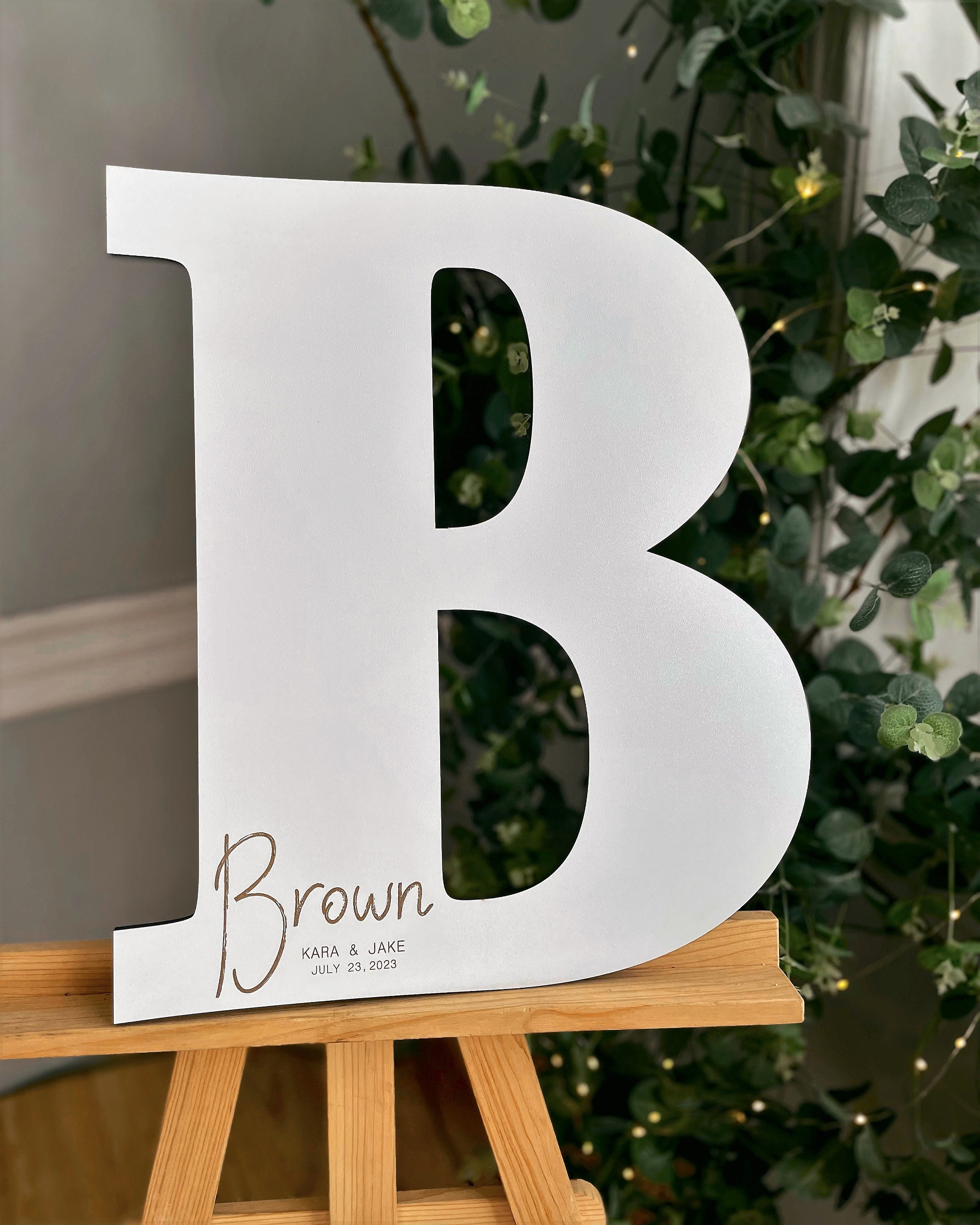Custom Wood Sign, Rustic Letter Sign, Wedding Decor, White Wedding ...