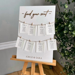 Custom Seating Chart Wedding, Personalized Seating Table Sign, Wooden ...