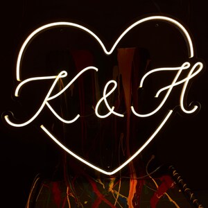 Wedding Initials Sign, Custom Led Signs, Proposal Decorations, Party ...