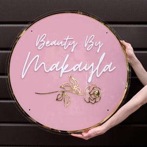 Business Sign & Salon Logo, Custom Acrylic Logo Sign, Signage for ...