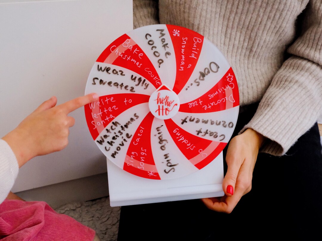 Custom Spin the Wheel Game, Christmas Prize Wheel for Guests, Wheel of ...