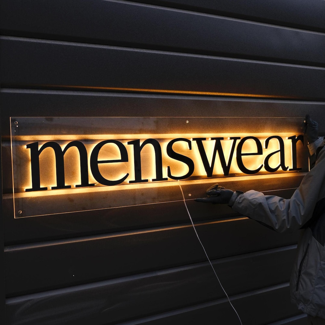 Custom Neon Sign for Business, Salon Lighting Logo Sign, Wall Reception ...