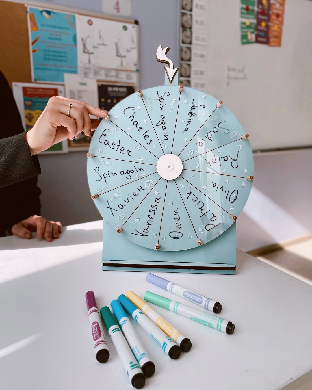 Dry Erase Spinning Wheel, Thanksgiving Wheel of Fortune, Game for ...