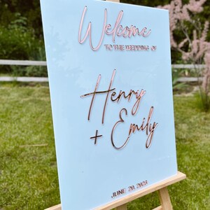 Wedding Acrylic Sign Silver Welcome Sign Minimalist White - Etsy