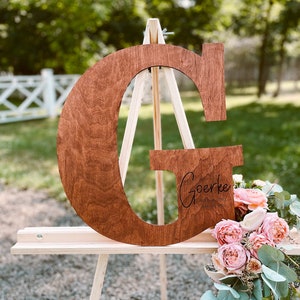 Wedding Wooden Letters, Alternative Guest Book, Custom Family Name Sign ...