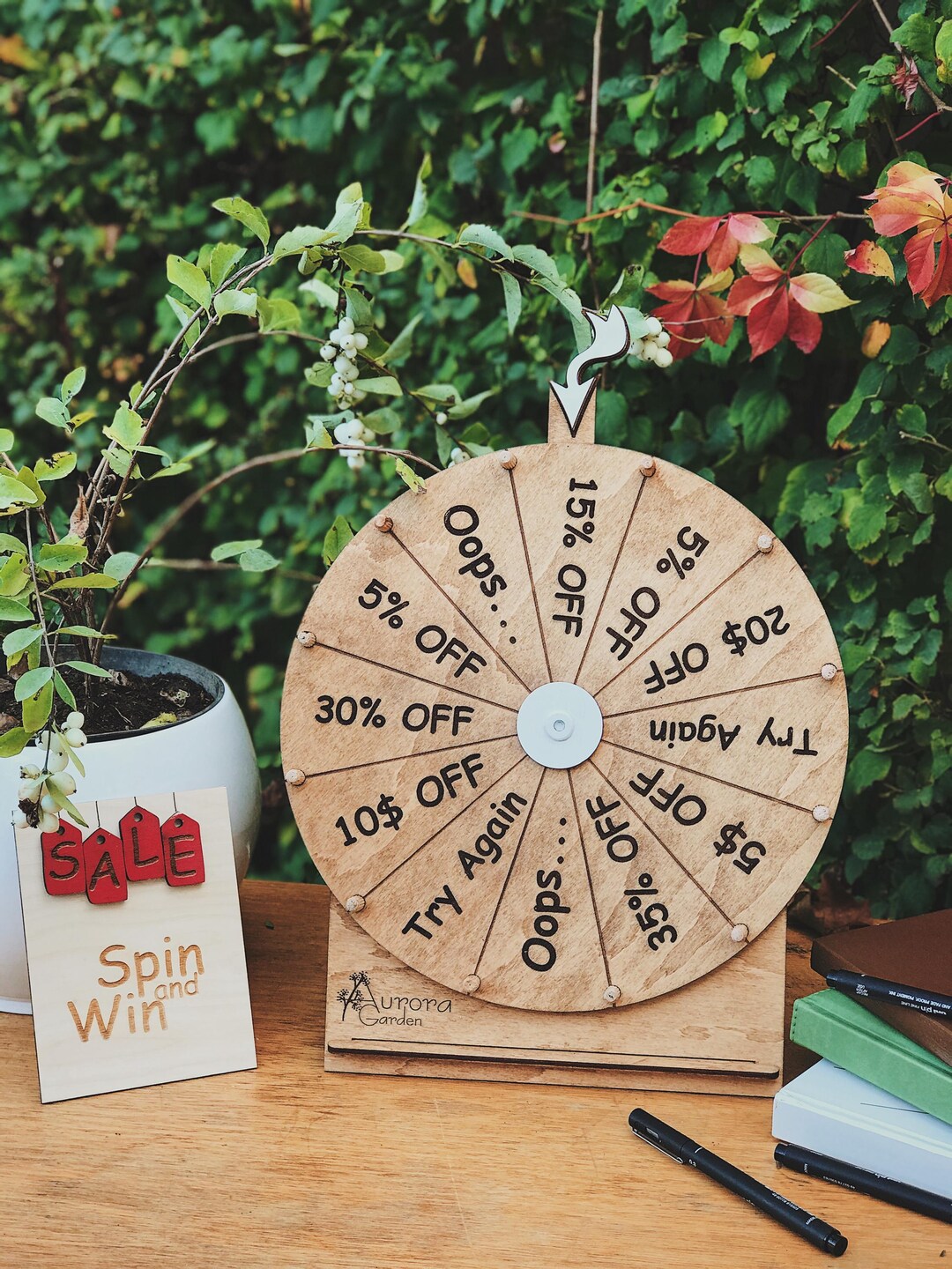 Fun Personalized Business Spin and Win Game, Wedding Guests Game ...