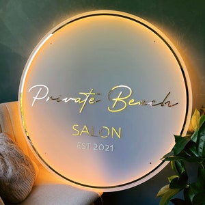 Business Light up Salon Logo Sign Custom Neon Beauty Bar Wall Decor ...