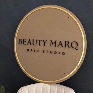 Custom Business Logo Sign, Blush Wall Decor, 3D Acrylic Sign, Office ...