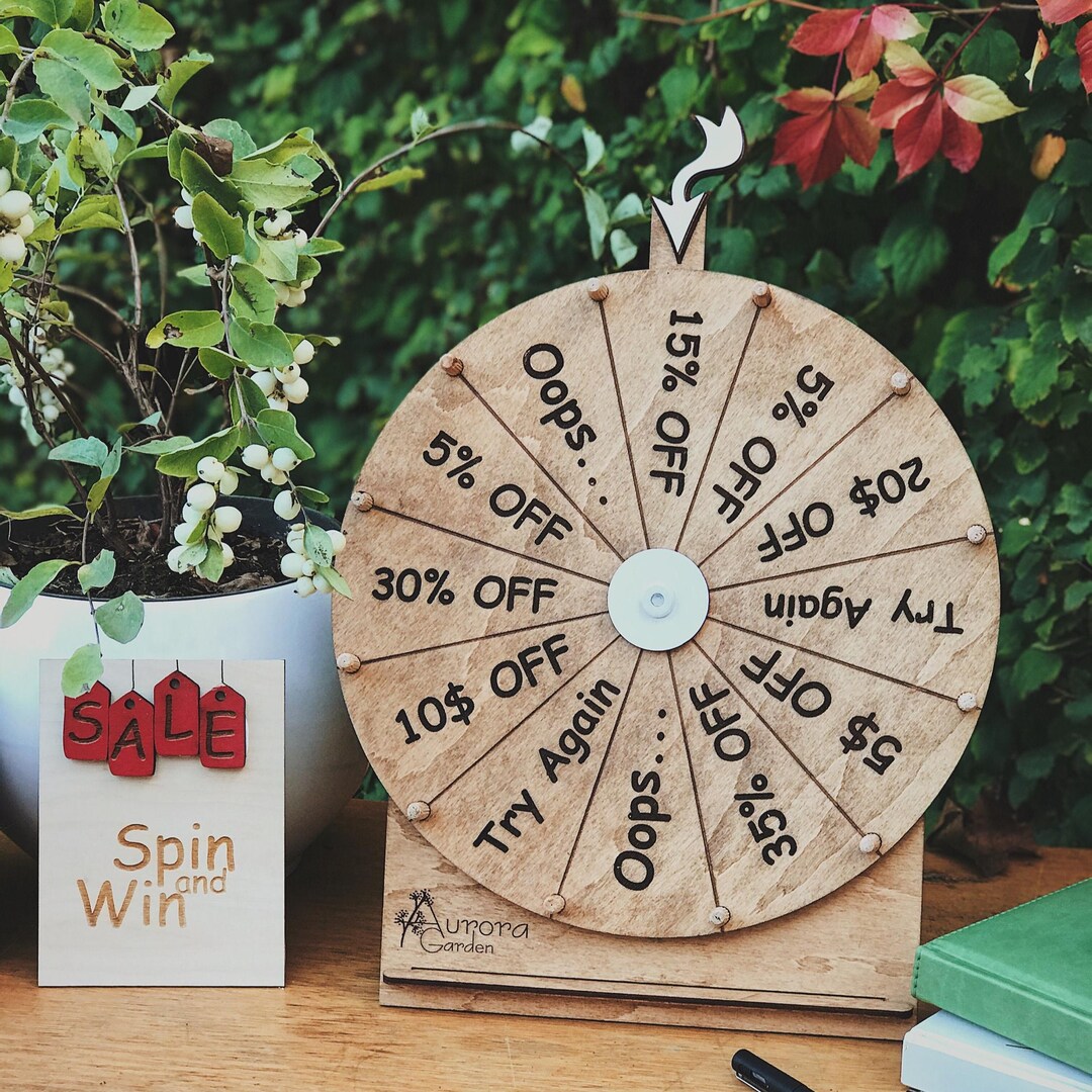 Spin and Win Wheel Game for Customers, Coworkers Party Game, Custom ...