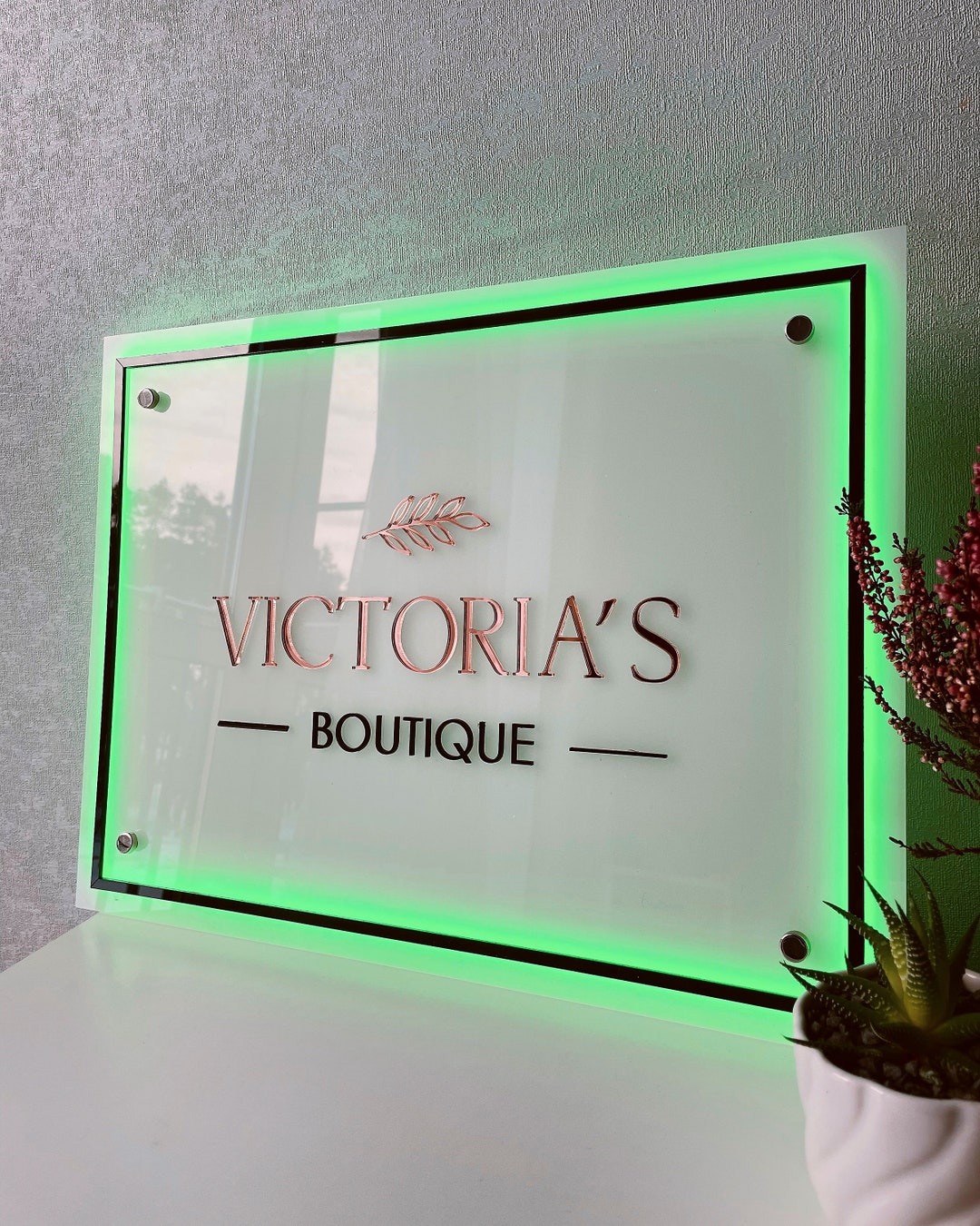 Custom Acrylic Sign Led Logo Signs for Business Boutique - Etsy