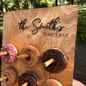 Wooden Doughnut Wall, Donut Birthday Party Décor, Personalized Wedding ...