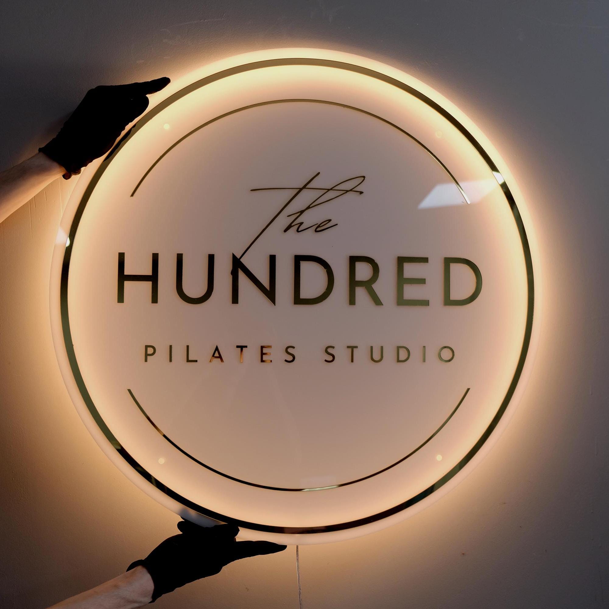 Custom Acrylic Logo Sign With Backlit, Business Wall Logo, Beauty Salon ...