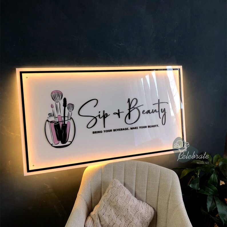 Neon Logo Sign Acrylic, Office Business Sign, Lights Showroom Sign ...