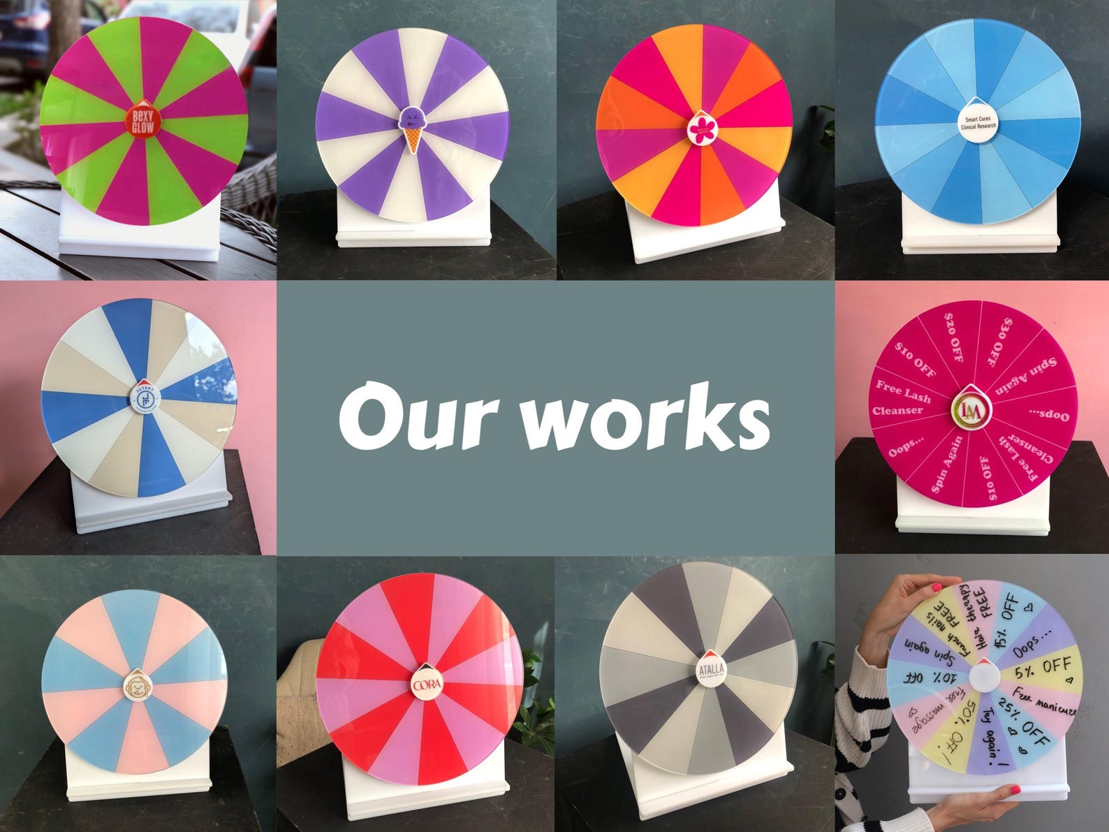 Custom Spin Wheel Game, Business Prize Game Wheel for Guests Customers ...