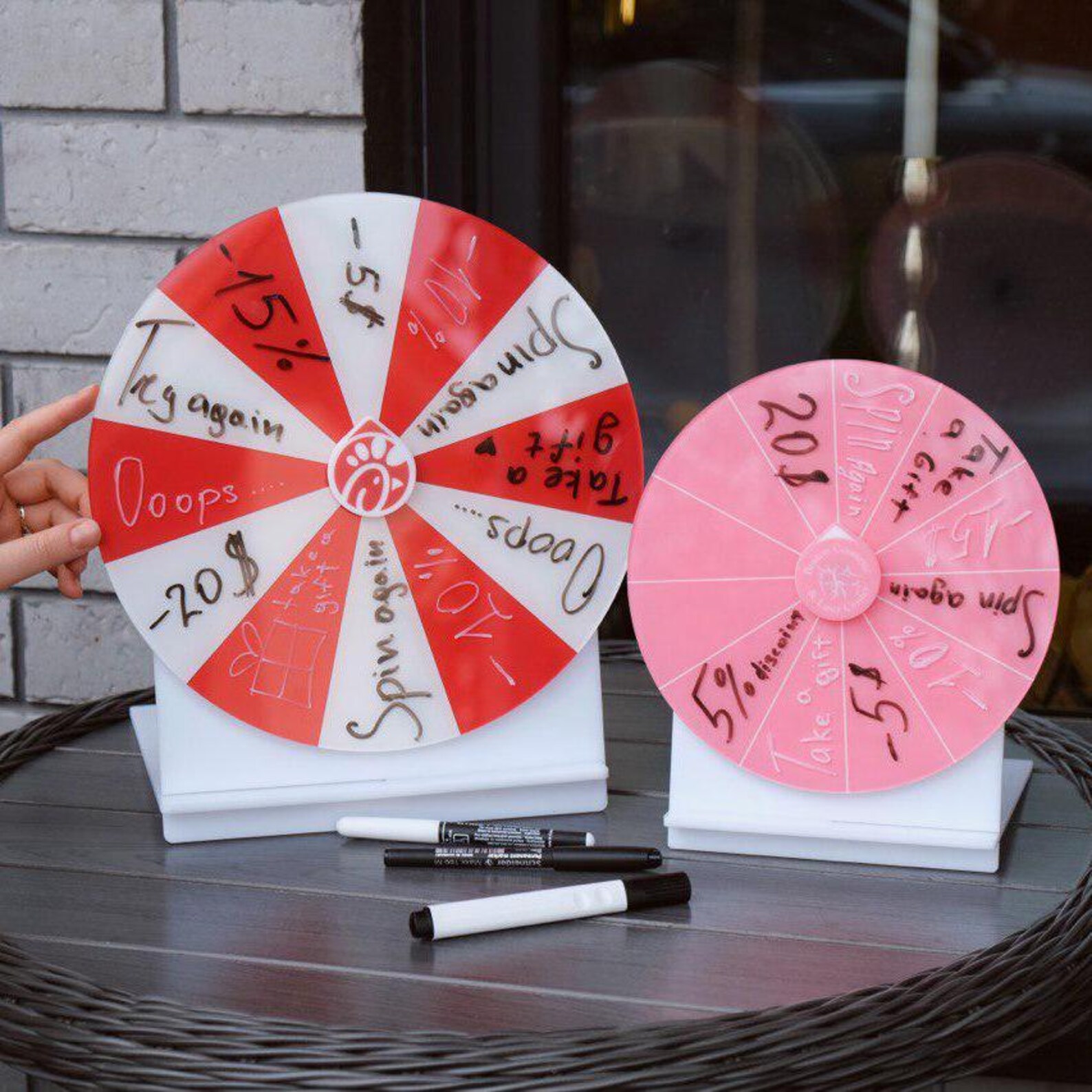 Custom Spin Wheel Game, Business Prize Game Wheel for Guests Customers ...