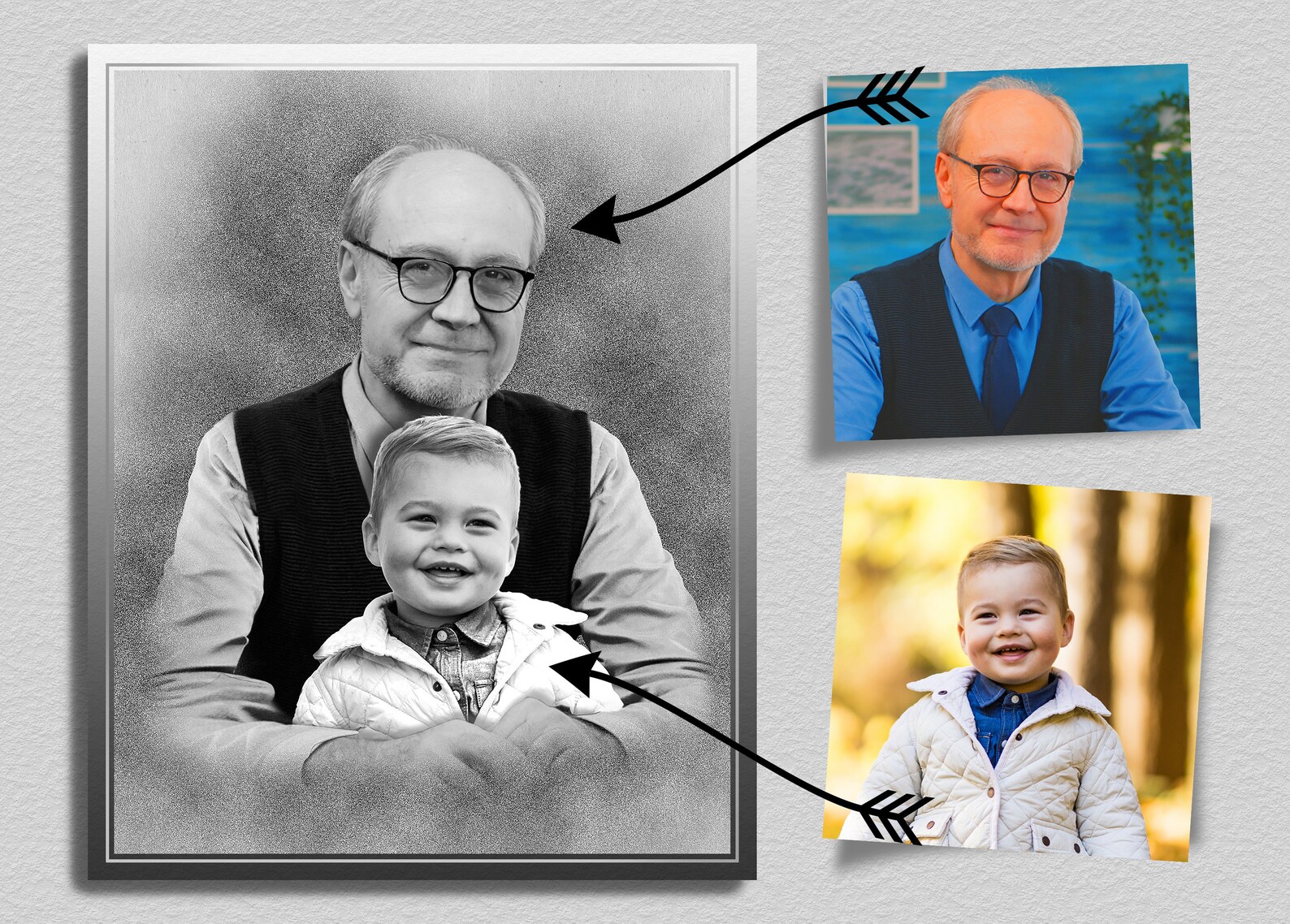 Photo Edit Merge, Add Deceased to Photo, Merge Multiple Photos, Family ...