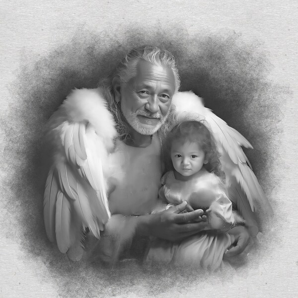 Family Portrait Passed Loved Ones - Etsy