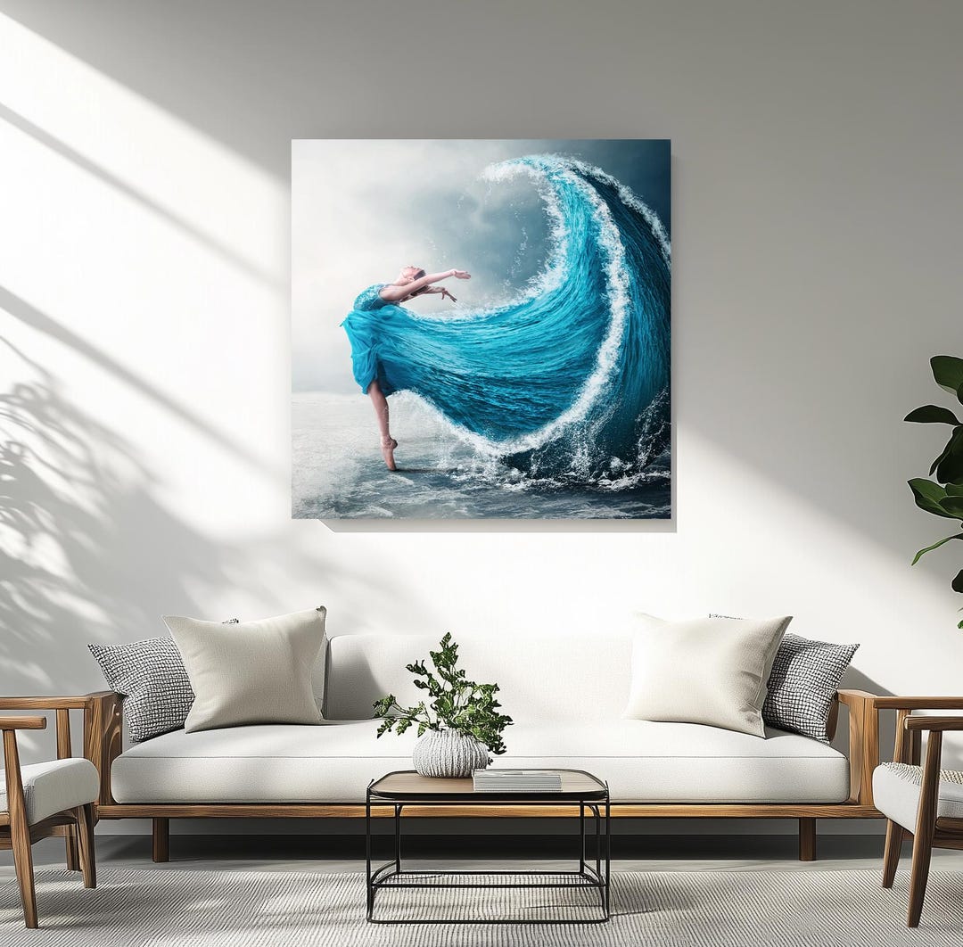 Ballerina Sea Art Print – Surreal Ocean Dancer (digital Download) - Etsy