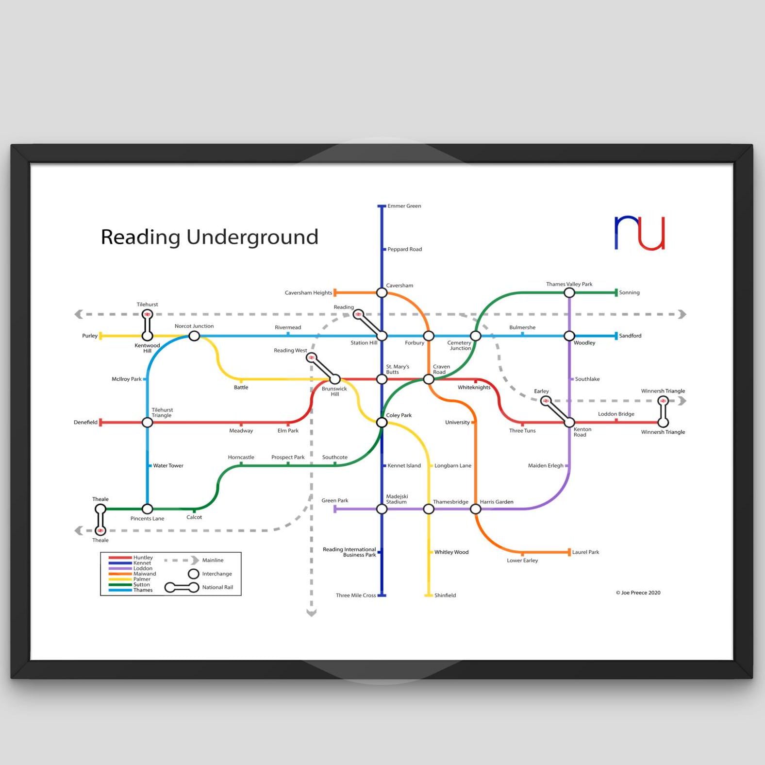 Reading Tube Map | an Underground Map for Reading, Berkshire, UK by Joe ...