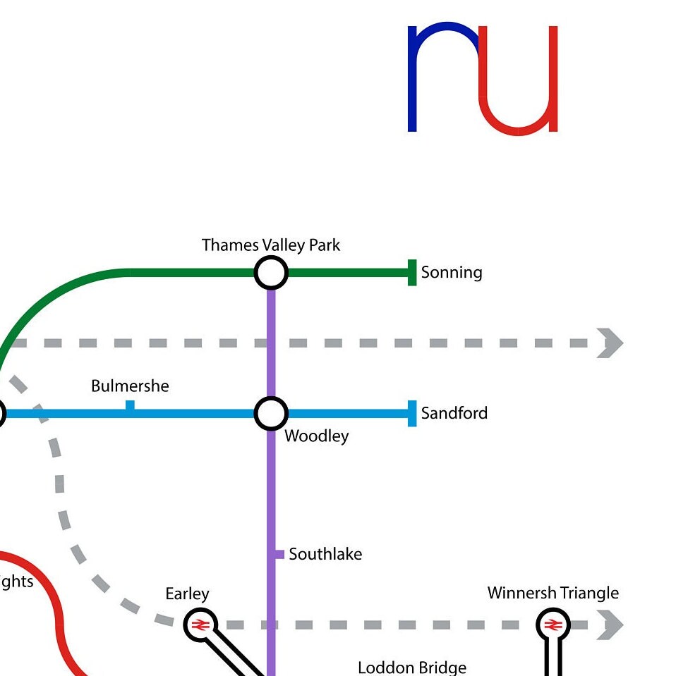 Reading Tube Map | an Underground Map for Reading, Berkshire, UK by Joe ...